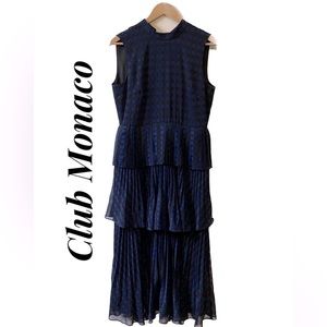 Club Monaco | Dresses | Club Monaco Women Tiered Pleated Dress ...